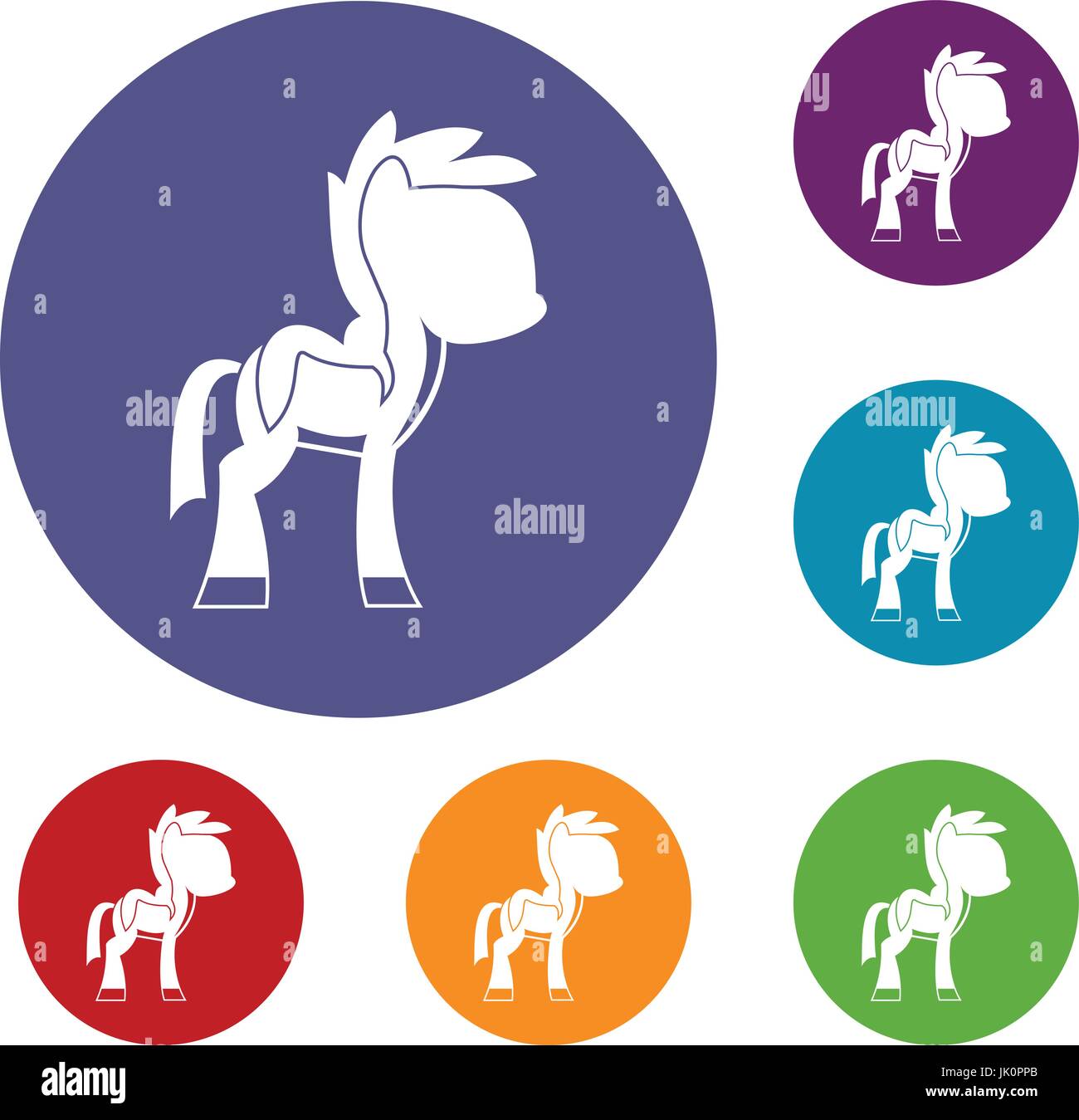 Little pony icons set Stock Vector Image & Art - Alamy