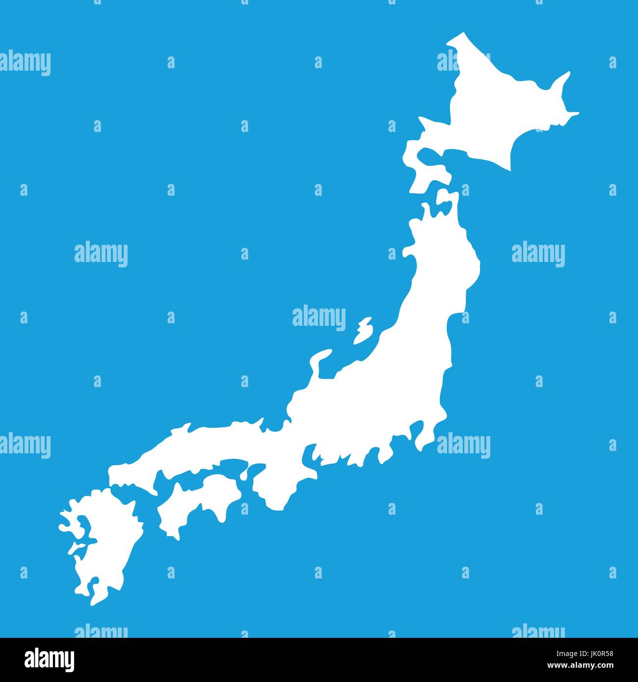 Map of Japan icon white Stock Vector Image & Art - Alamy