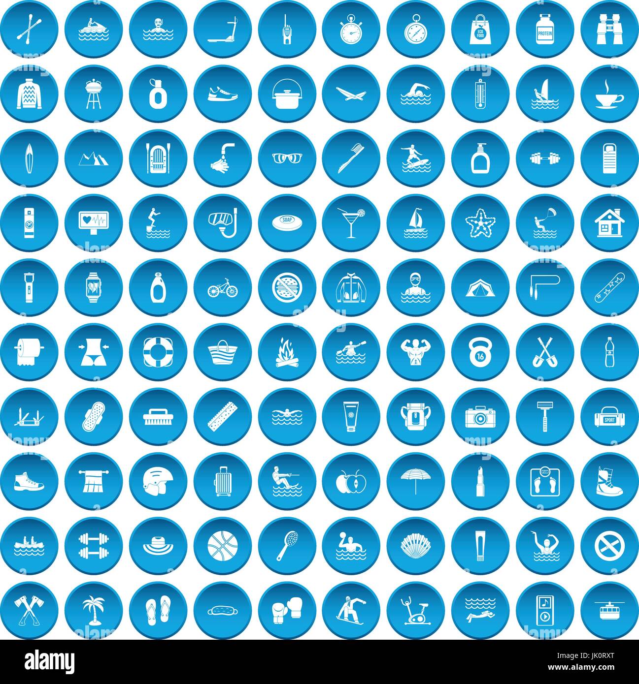 100 human health icons set blue Stock Vector Image & Art - Alamy