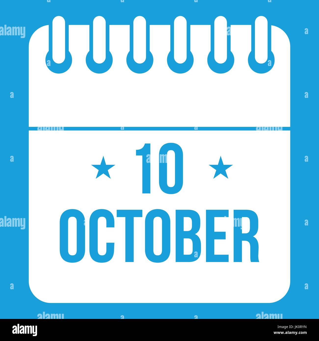 10 october calendar icon white Stock Vector Image & Art - Alamy