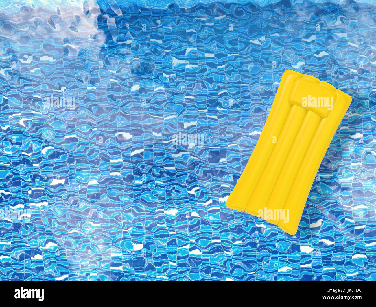 3d rendering inflatable raft on pool top view Stock Photo - Alamy