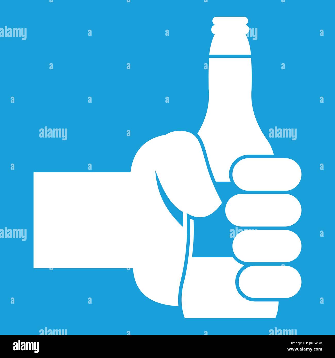 Hand holding bottle of beer icon white Stock Vector Image & Art - Alamy