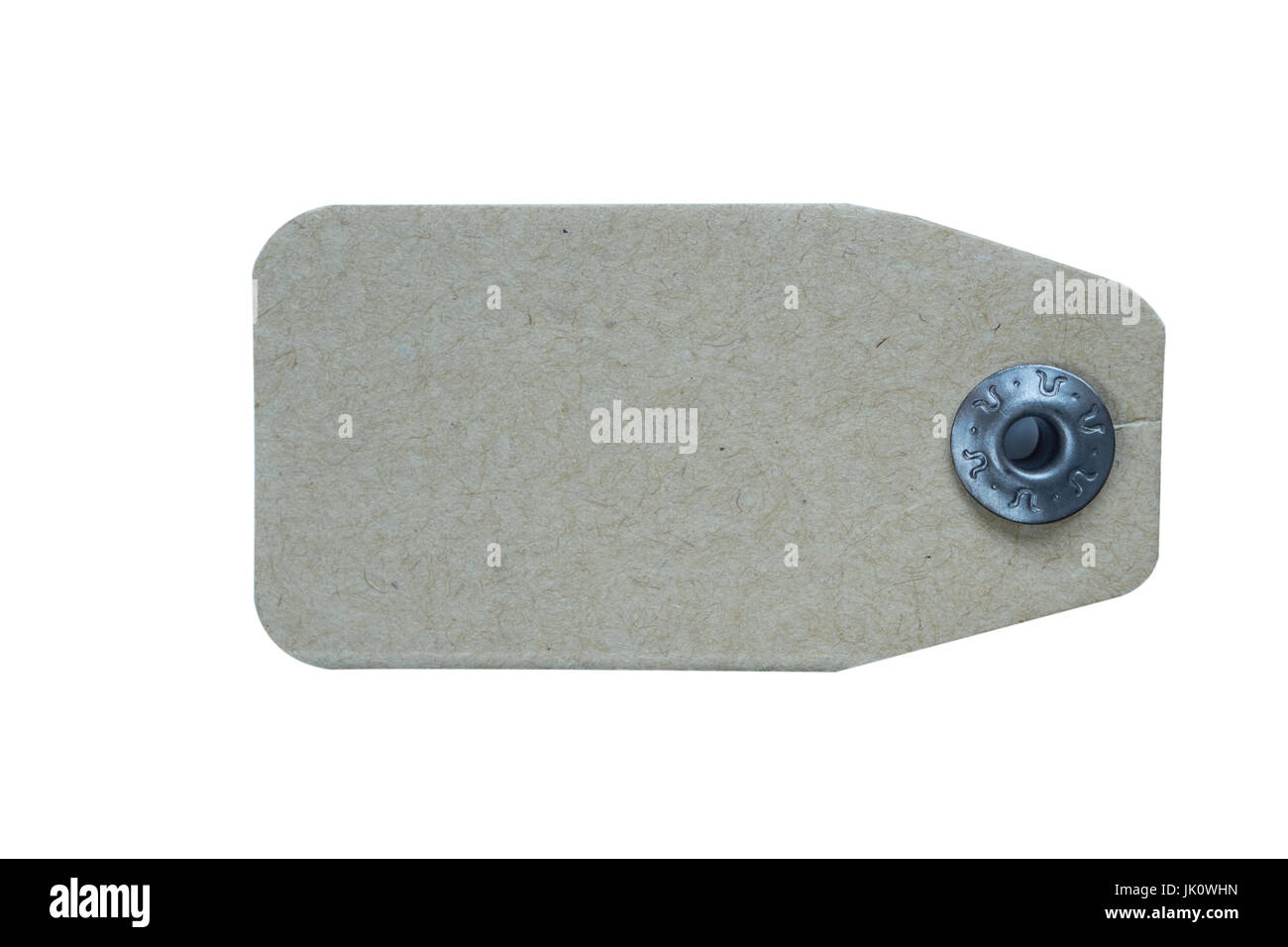 cardboard blank tag label isolated cutout on white background Stock ...