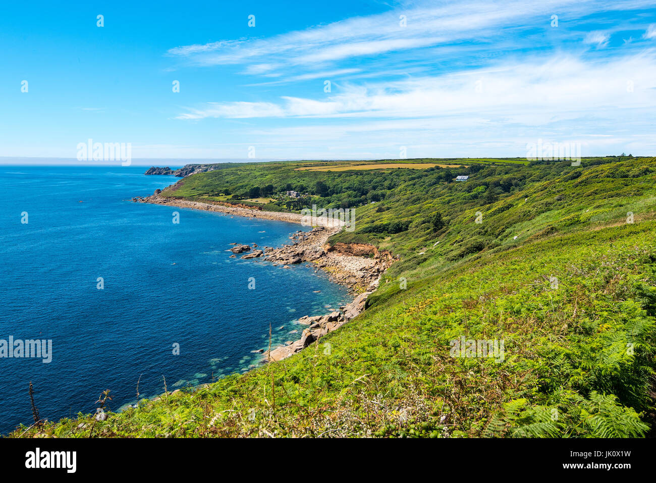 View West from Boscawen Cliff, Penwith, Cornwall including Paynter's ...