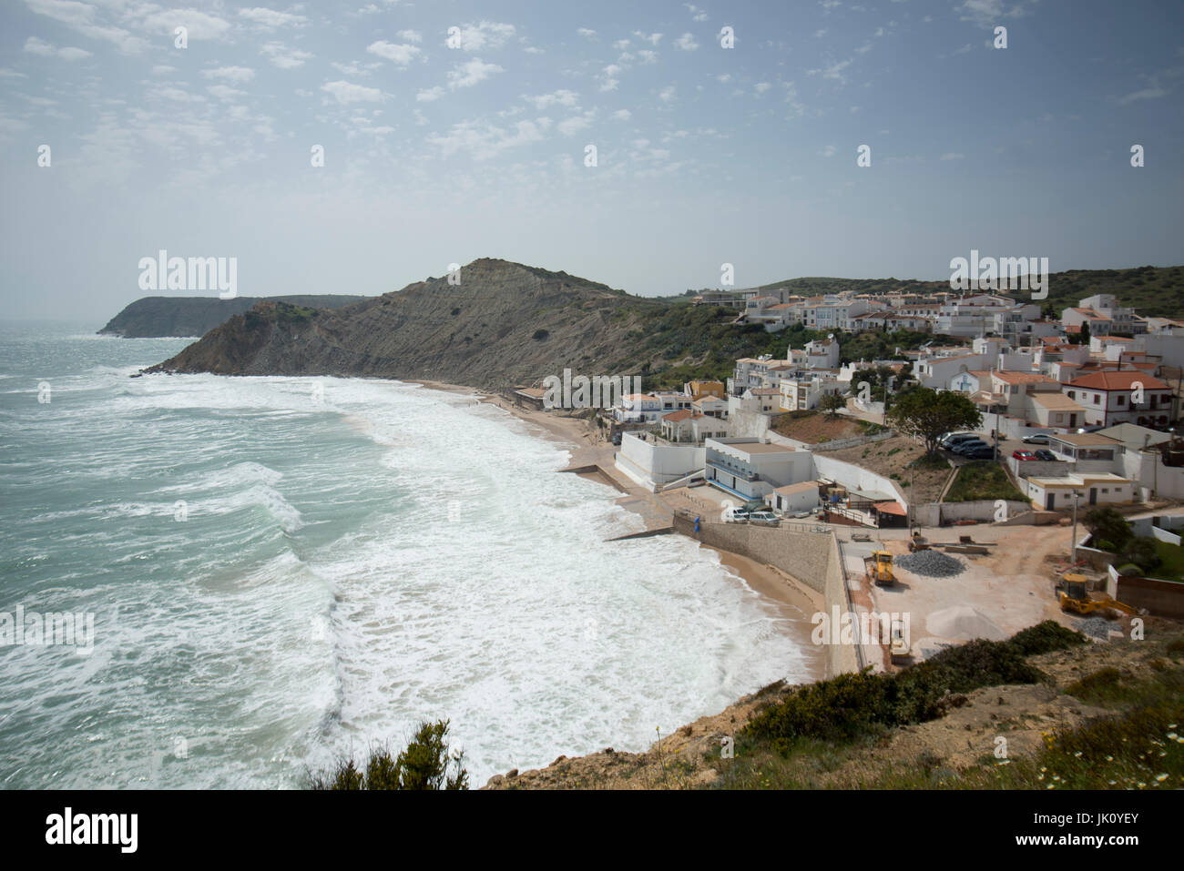 the village of Burgau at the Algarve of Portugal in Europe Stock Photo ...
