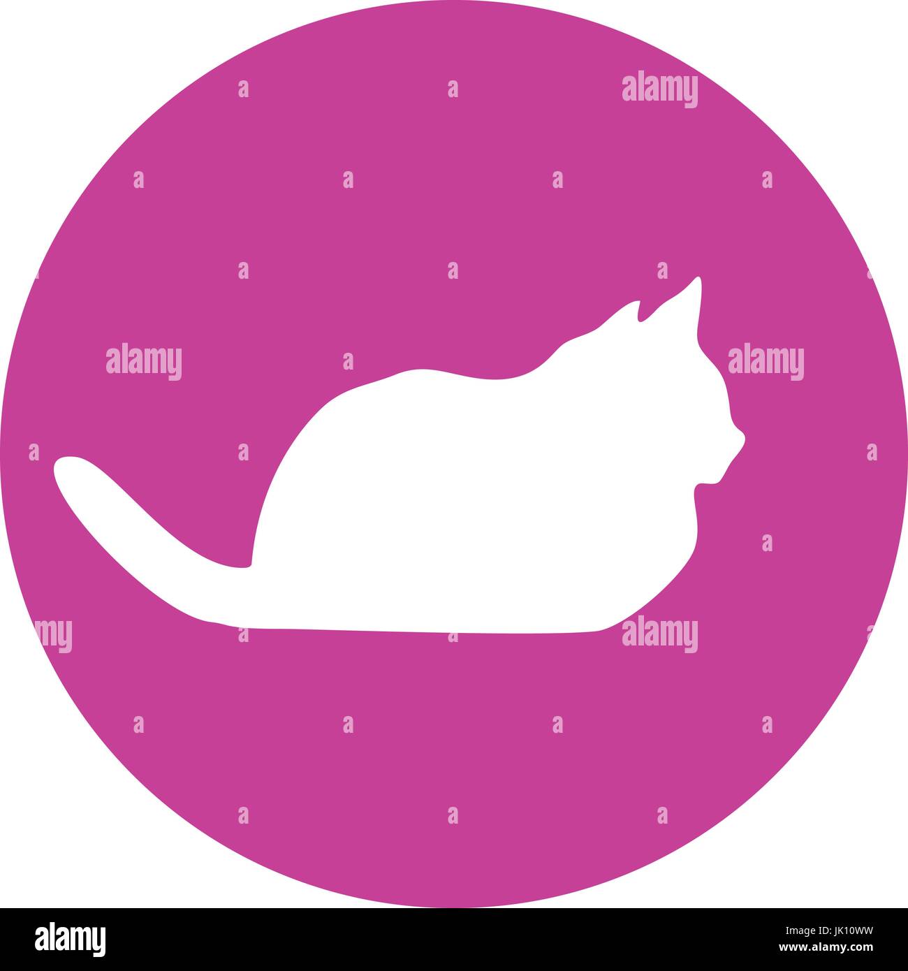 Cute black cat standing Stock Vector Images - Alamy