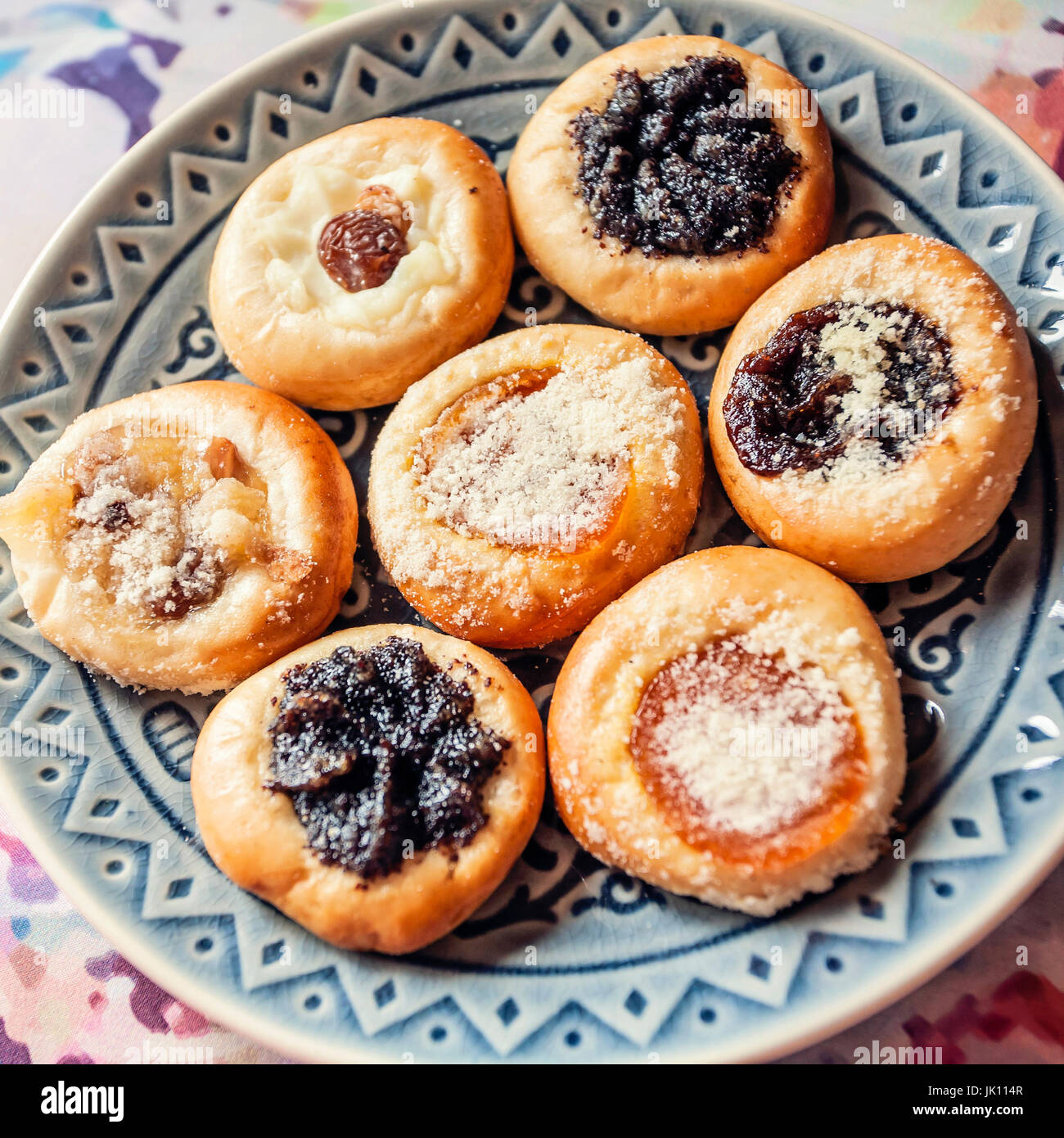 Traditional Czech wedding small round cookies Stock Photo - Alamy