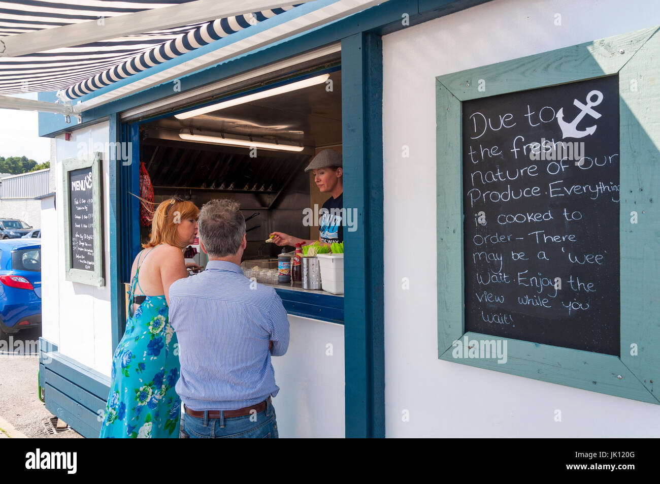 Seafood Shack mobile takeaway food outlet in Killybegs harbour, County ...