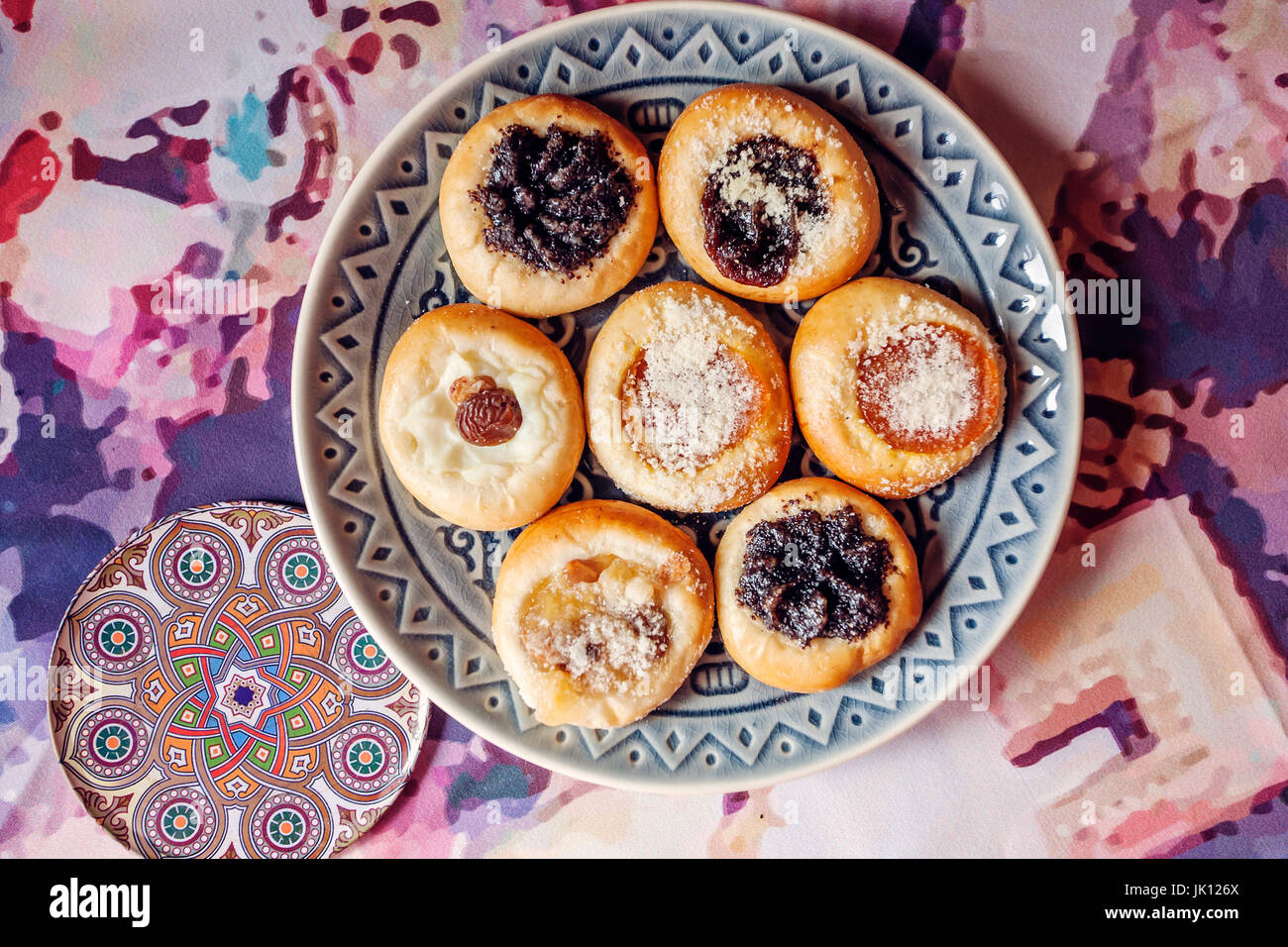 Traditional Czech wedding small round cookies Stock Photo - Alamy