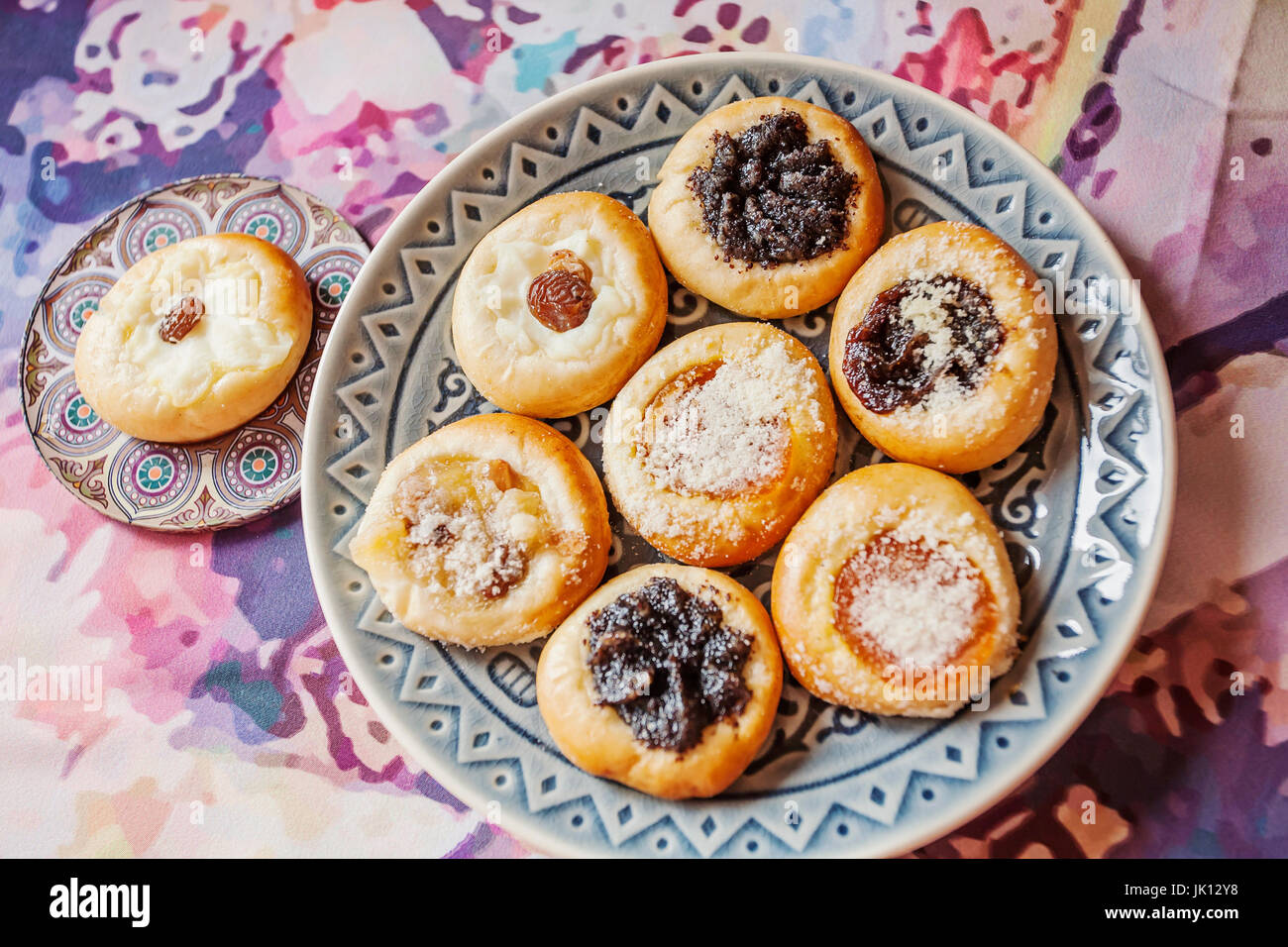 Traditional Czech wedding small round cookies Stock Photo - Alamy