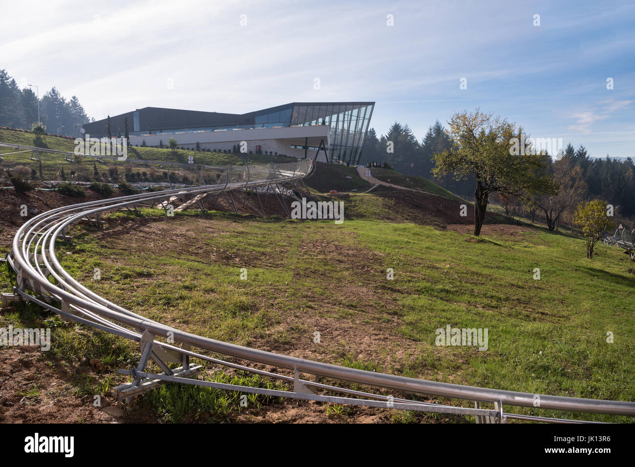 Alpine coaster in beautiful nature Stock Photo - Alamy