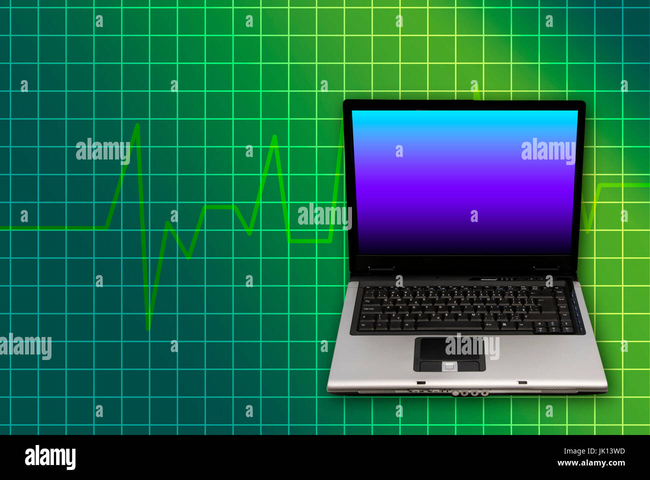 laptop computer and EKG graph Stock Photo - Alamy
