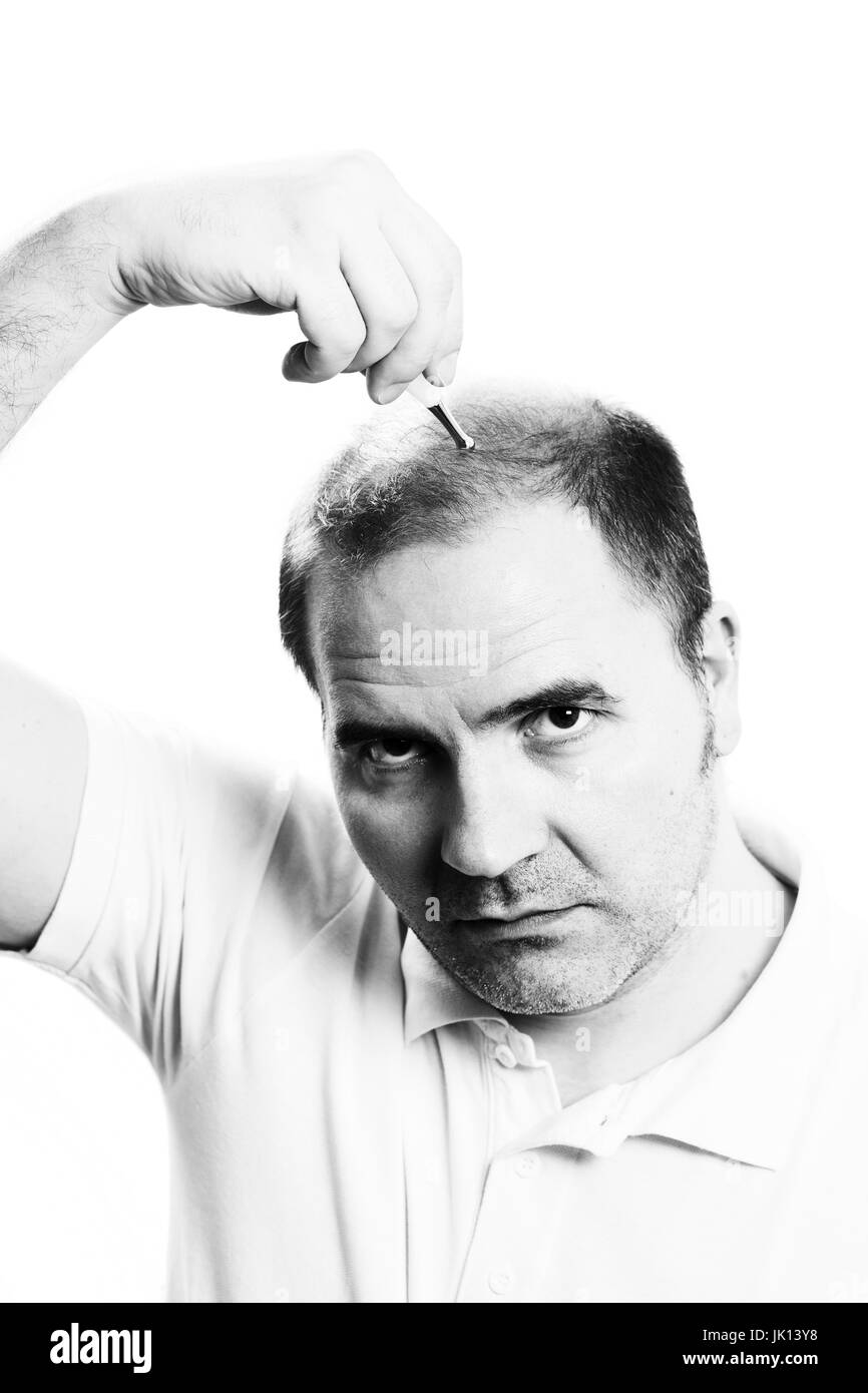 Bald man mirror Cut Out Stock Images & Pictures - Alamy