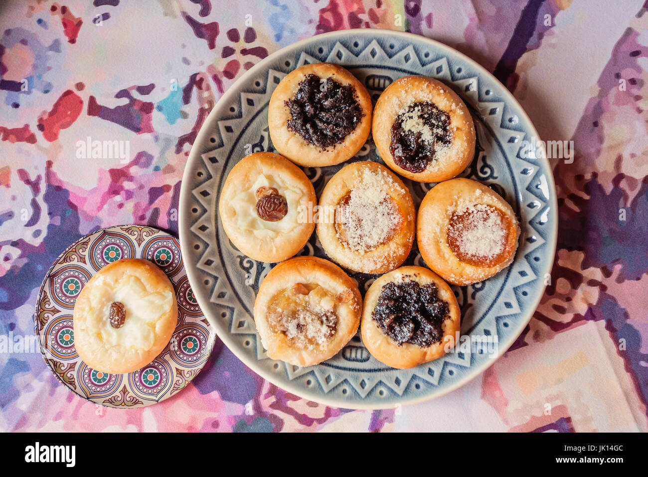 Traditional Czech wedding small round cookies Stock Photo - Alamy
