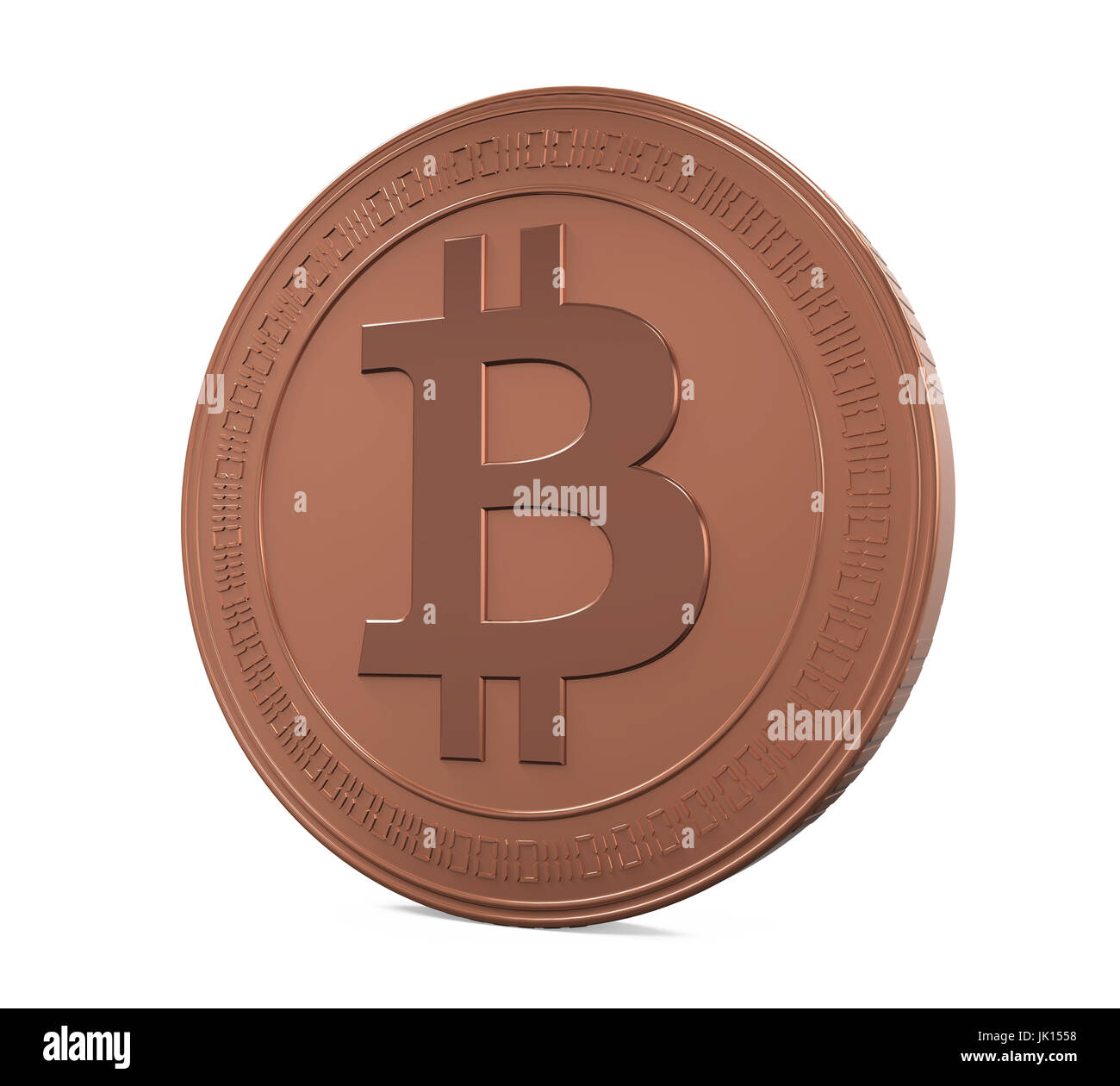 Bitcoin golden physical coin illustration Cut Out Stock Images ...