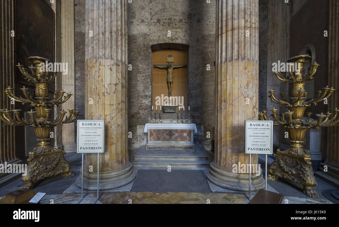 Pantheon in Rome, Italy. Pantheon was built as a temple to all the gods ...