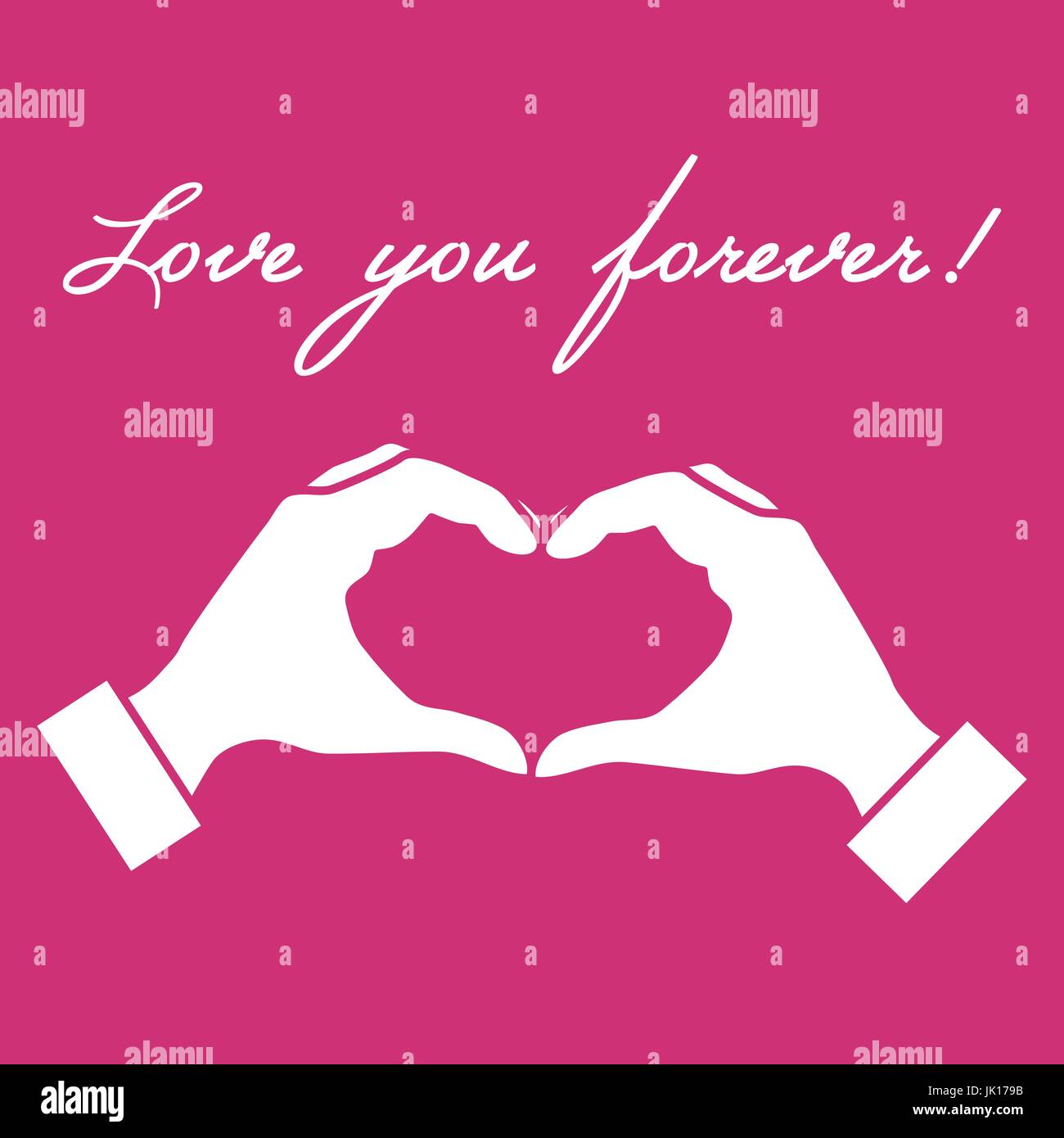 Cute vector illustration: hand making a heart shape. Love symbol ...