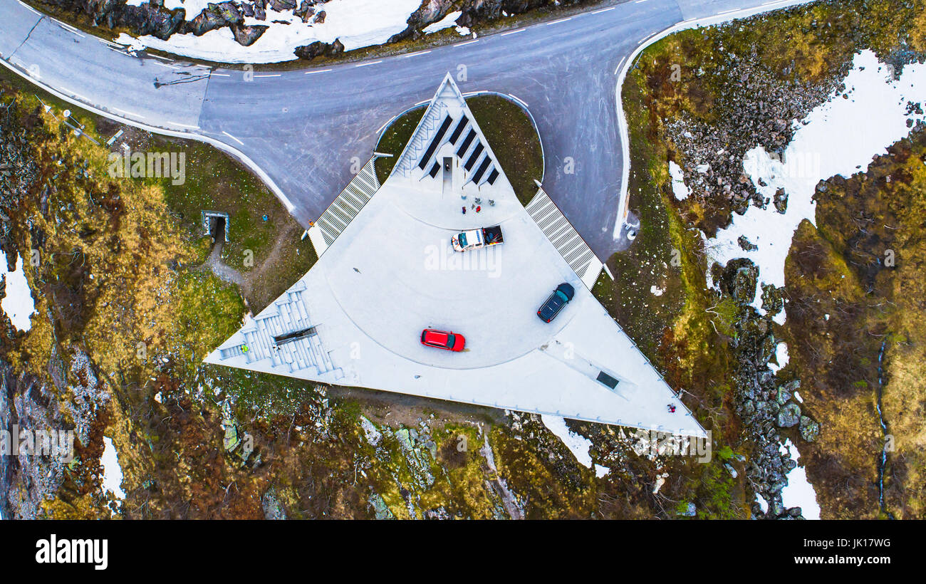 Gaularfjellet viewpoint. Gaular, Norway Stock Photo - Alamy