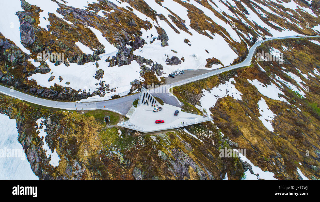Gaularfjellet viewpoint. Gaular, Norway Stock Photo - Alamy