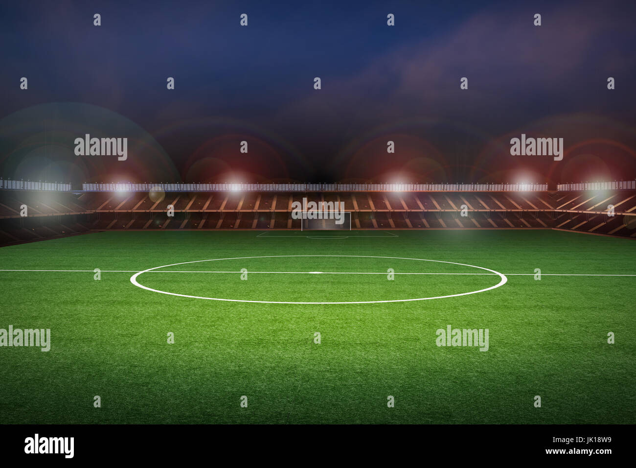 3d rendering stadium with soccer field Stock Photo - Alamy