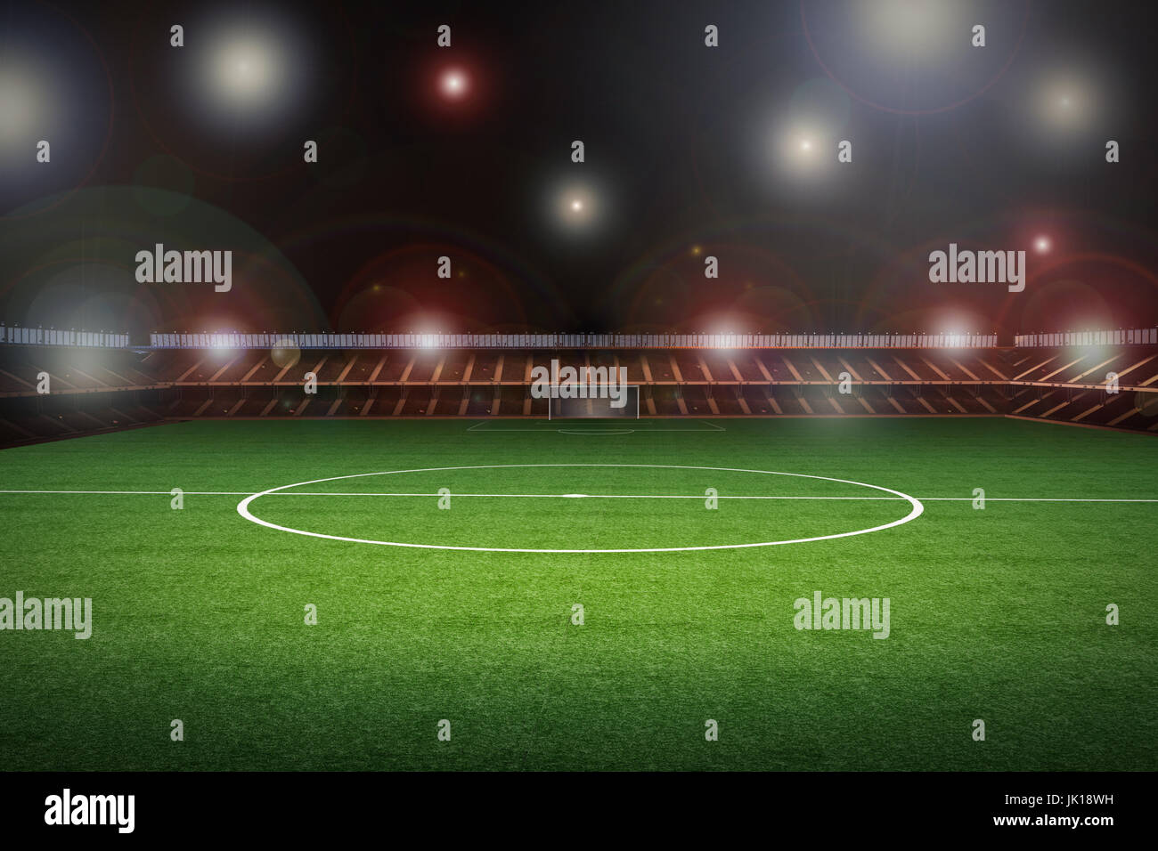 3d rendering stadium with soccer field Stock Photo - Alamy