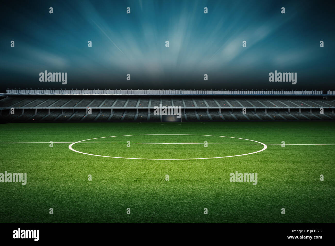 3d rendering stadium with soccer field Stock Photo - Alamy