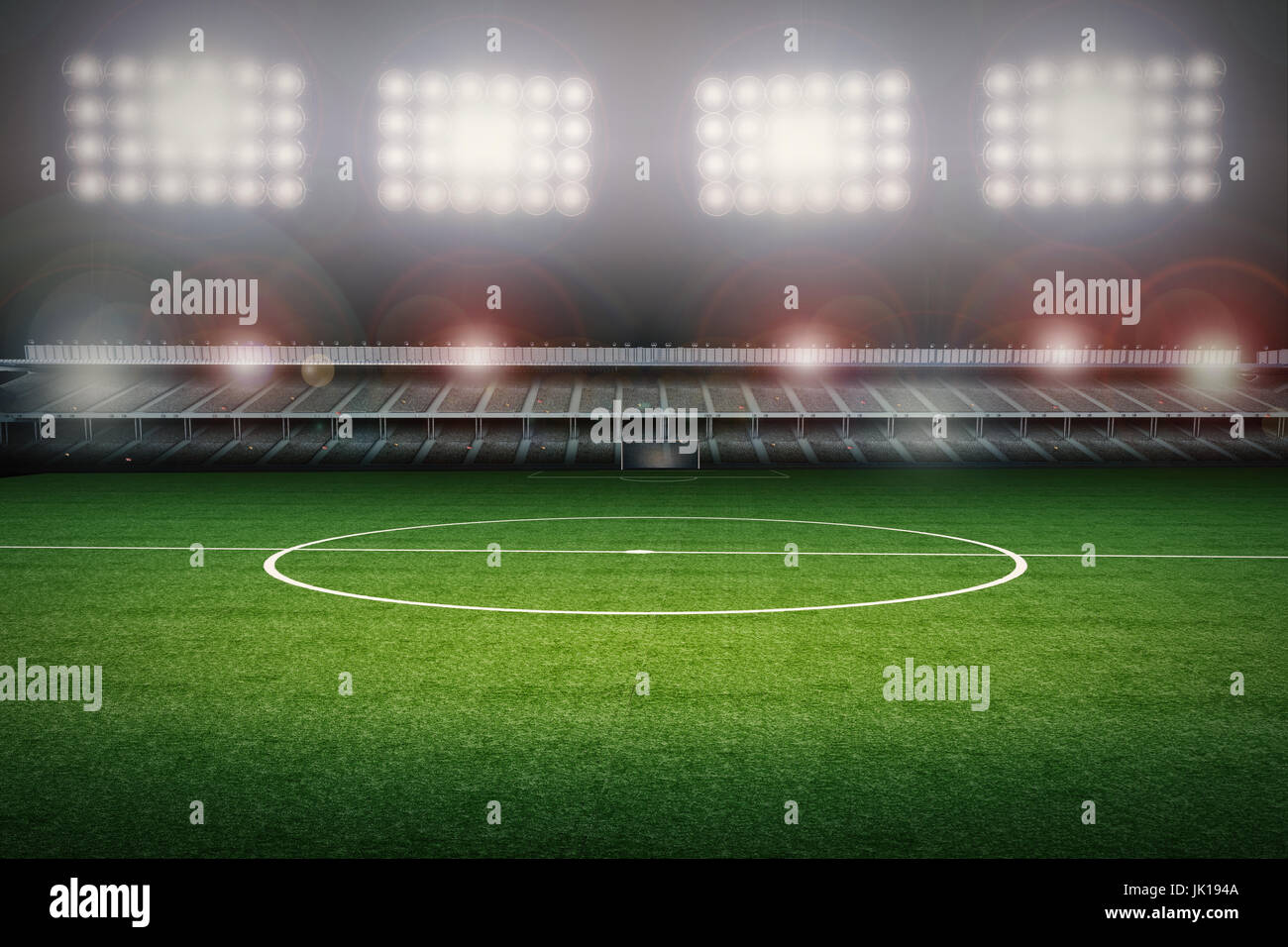 3d rendering stadium with soccer field Stock Photo - Alamy