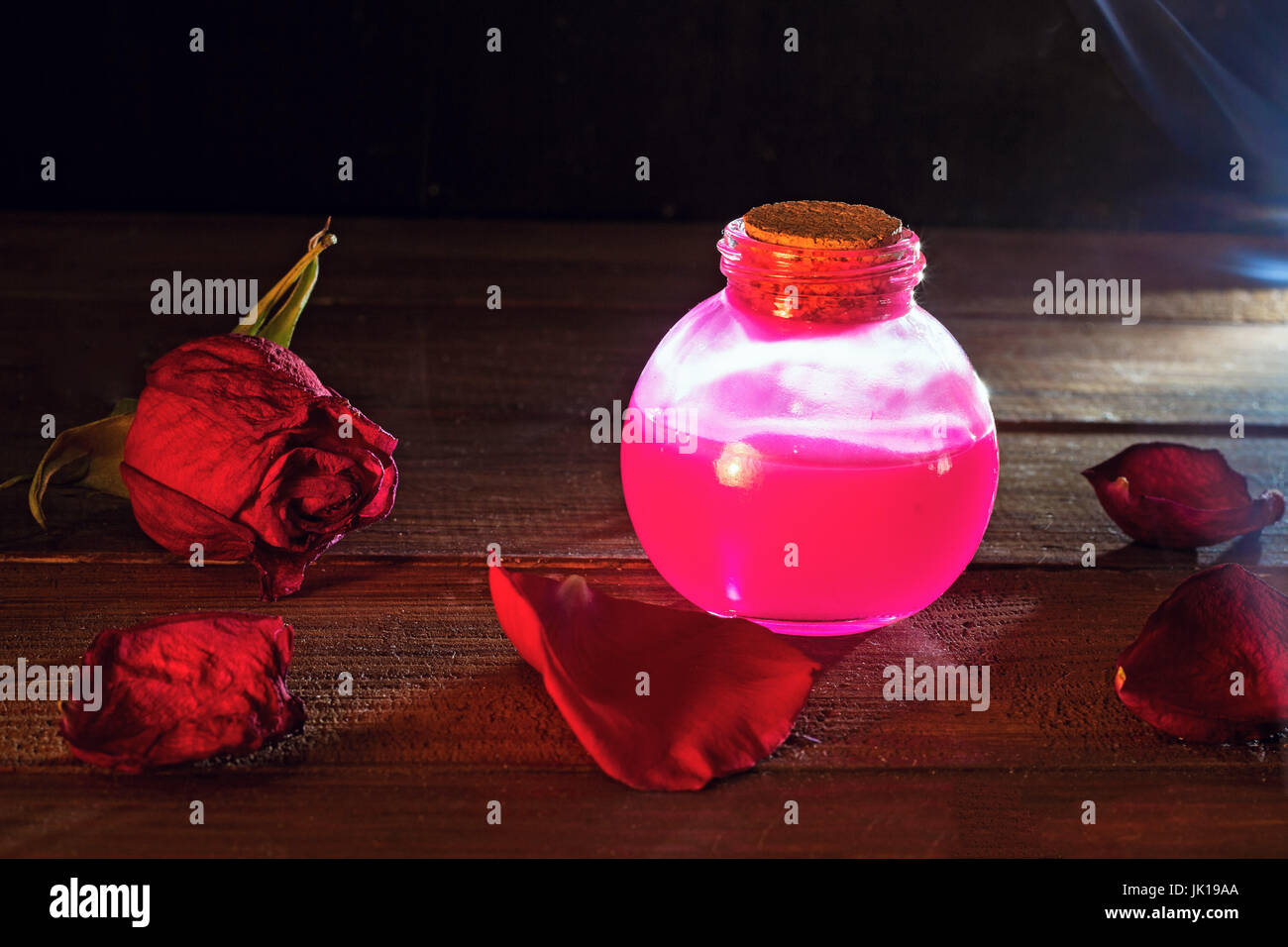magical pink love potion Stock Photo - Alamy