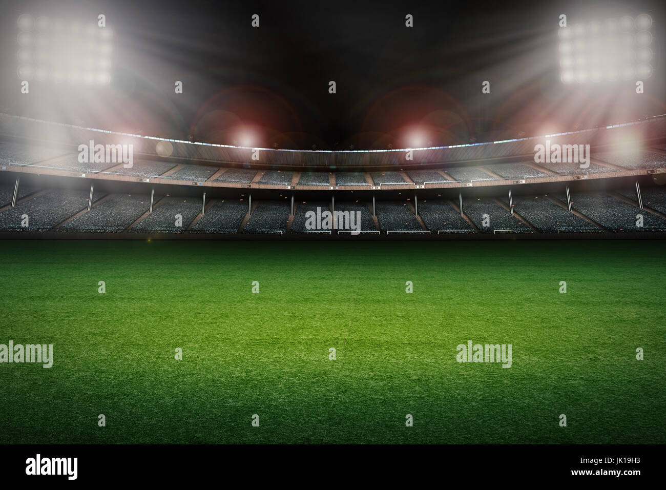 3d rendering stadium with soccer field Stock Photo - Alamy