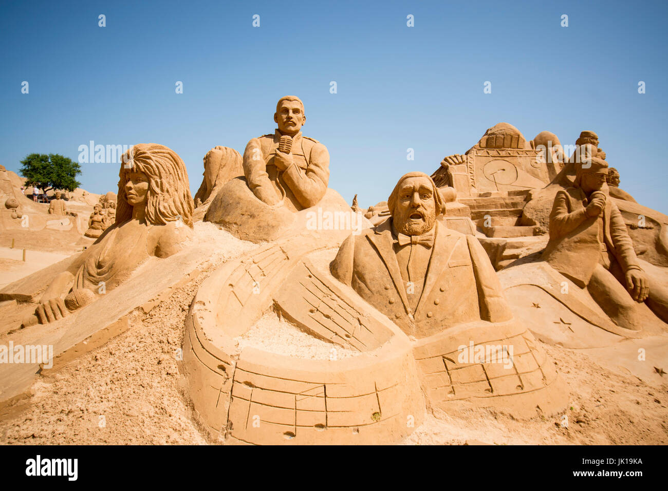the Sand City or Sand Sculpture Festival FIESA at the Village of Pera ...