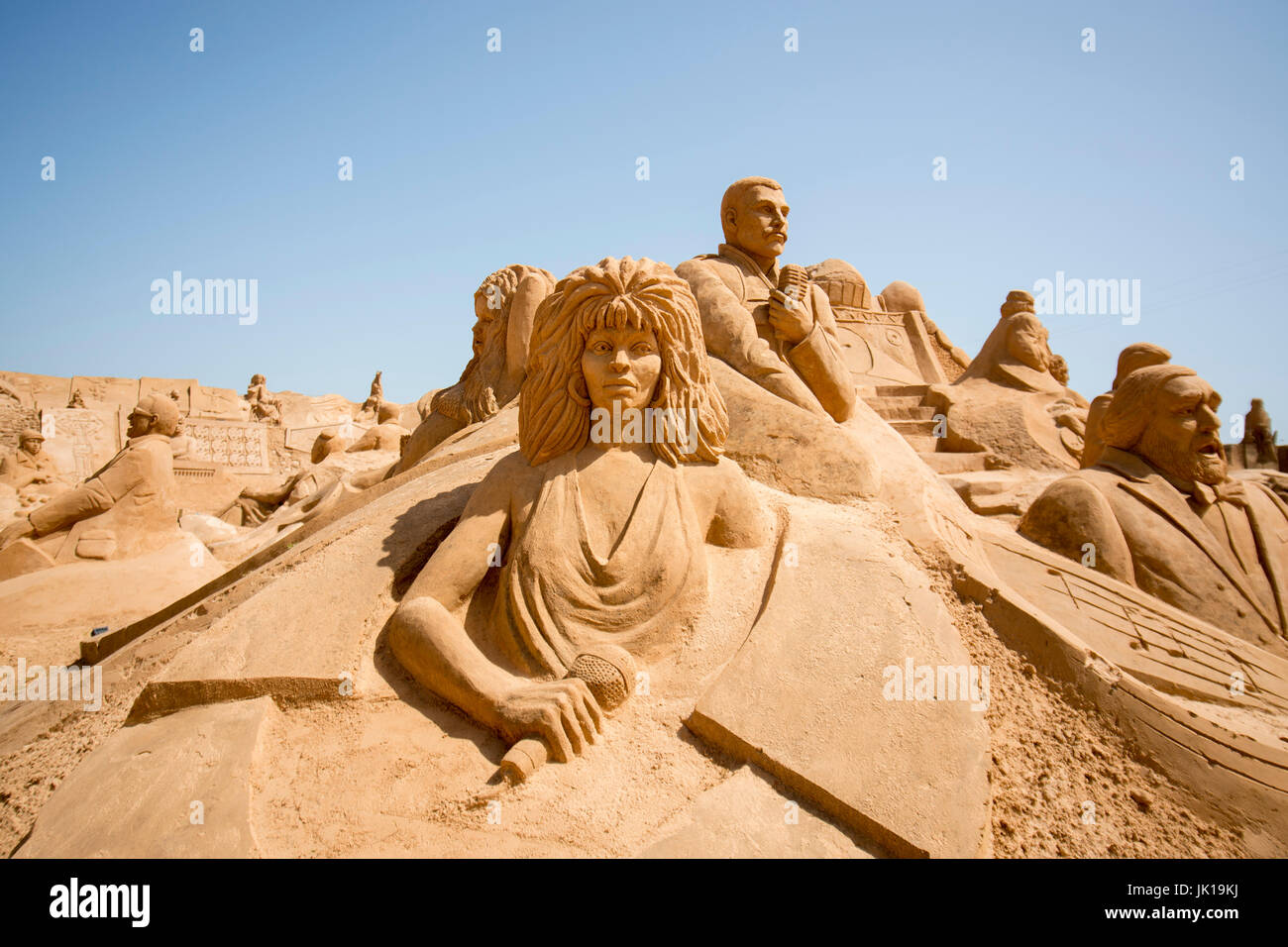 the Sand City or Sand Sculpture Festival FIESA at the Village of Pera ...