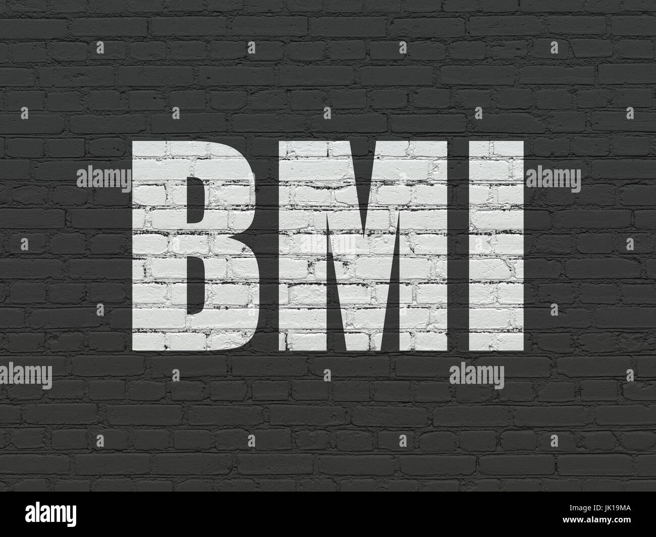 Medicine concept: BMI on wall background Stock Photo - Alamy