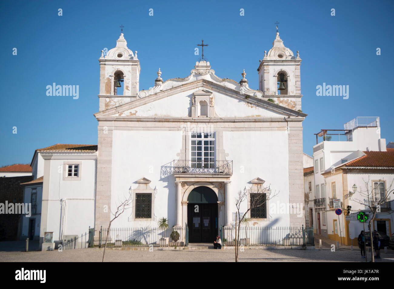 the church Igreja de santa maria in the city of Lagos at the Algarve of ...