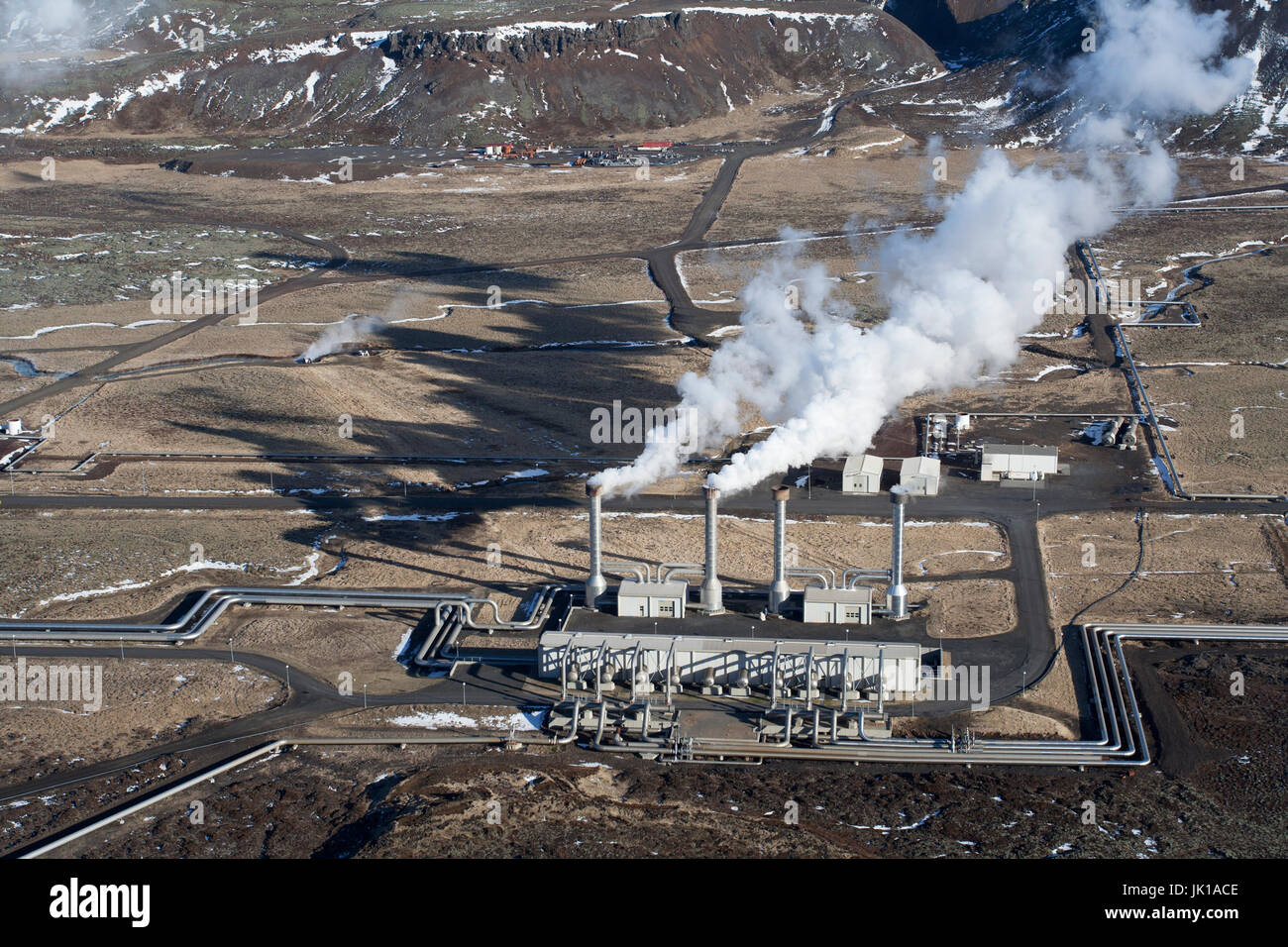 Geothermal power plant Stock Photo - Alamy
