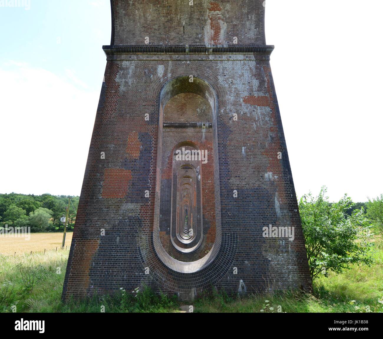 A railway viaduct in West Sussex England Stock Photo - Alamy