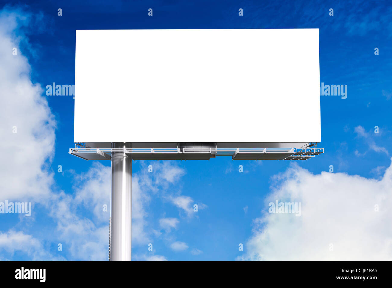 3d rendering blank white billboard Stock Photo - Alamy