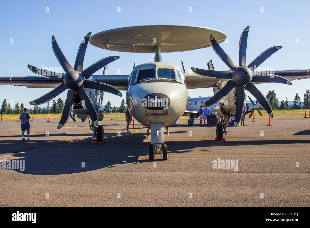 Airplane With Unique Propellers At Free Air Show Stock Photo - Alamy