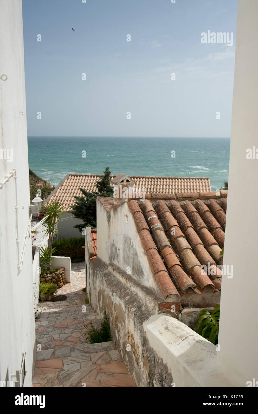 the village of Burgau at the Algarve of Portugal in Europe Stock Photo ...