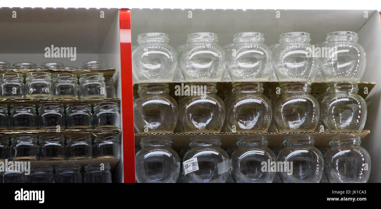 Set of Empty small transparent bottles in a box Stock Photo - Alamy