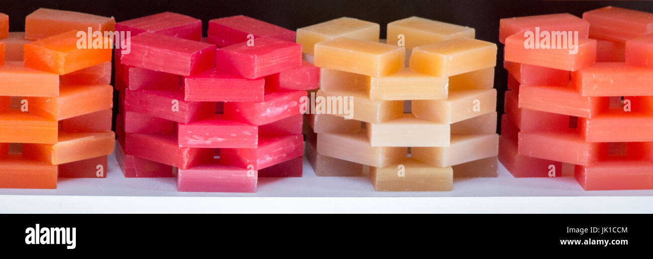Collection of bars of fragrant hand made organic soap Stock Photo - Alamy