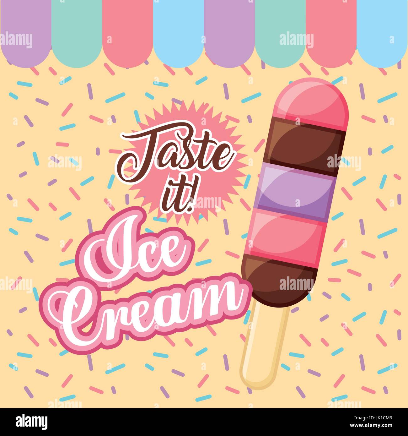 summertime ice cream cartoon Stock Vector Image & Art - Alamy