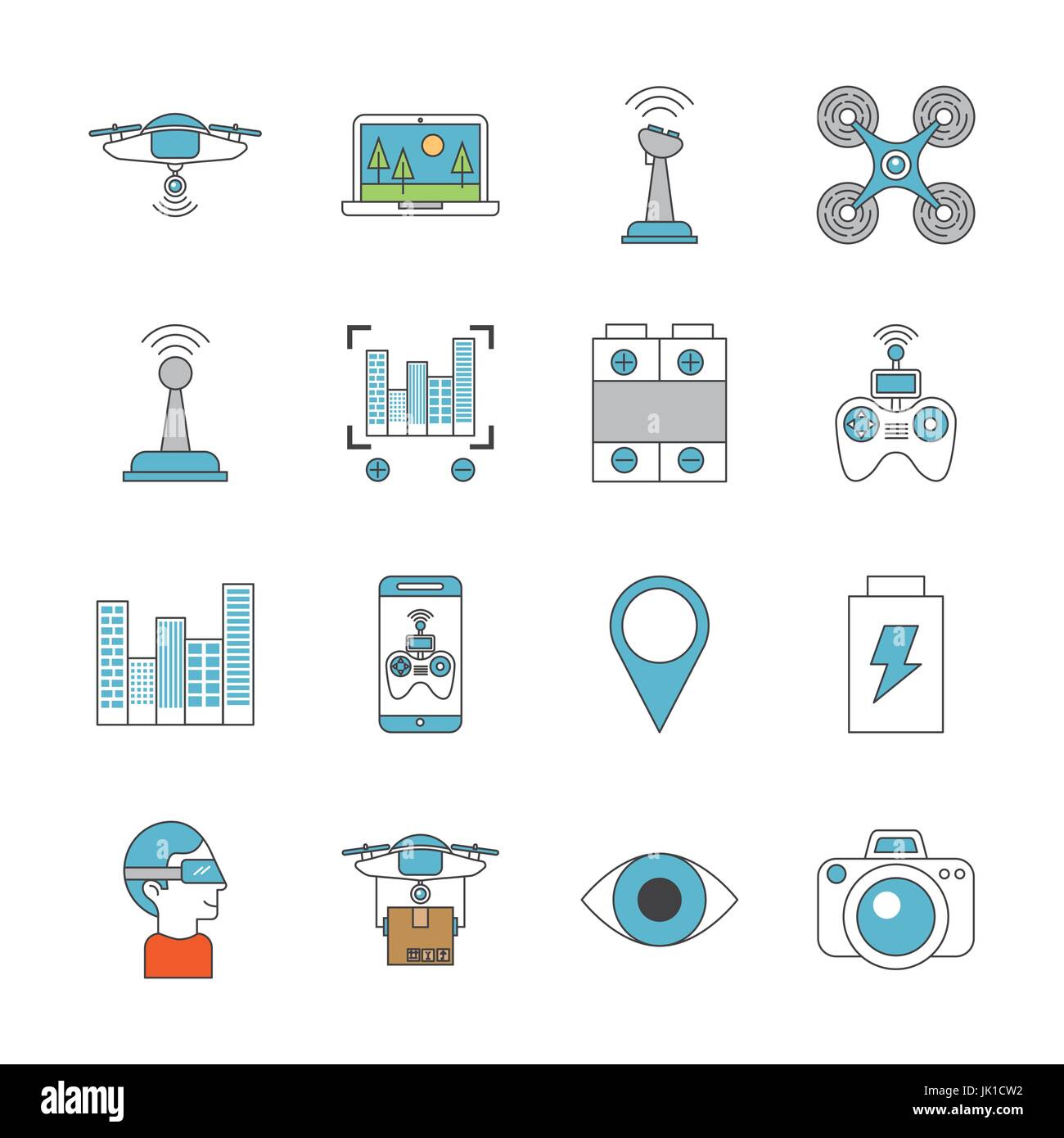 icons set drone technology Stock Vector Image & Art - Alamy