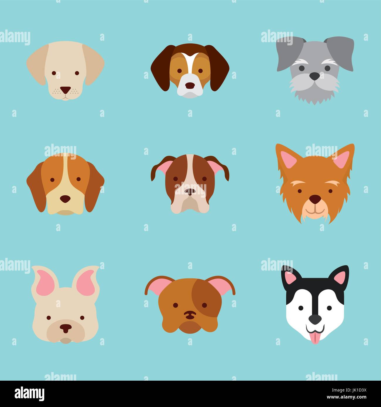 icon set love dogs Stock Vector Image & Art - Alamy