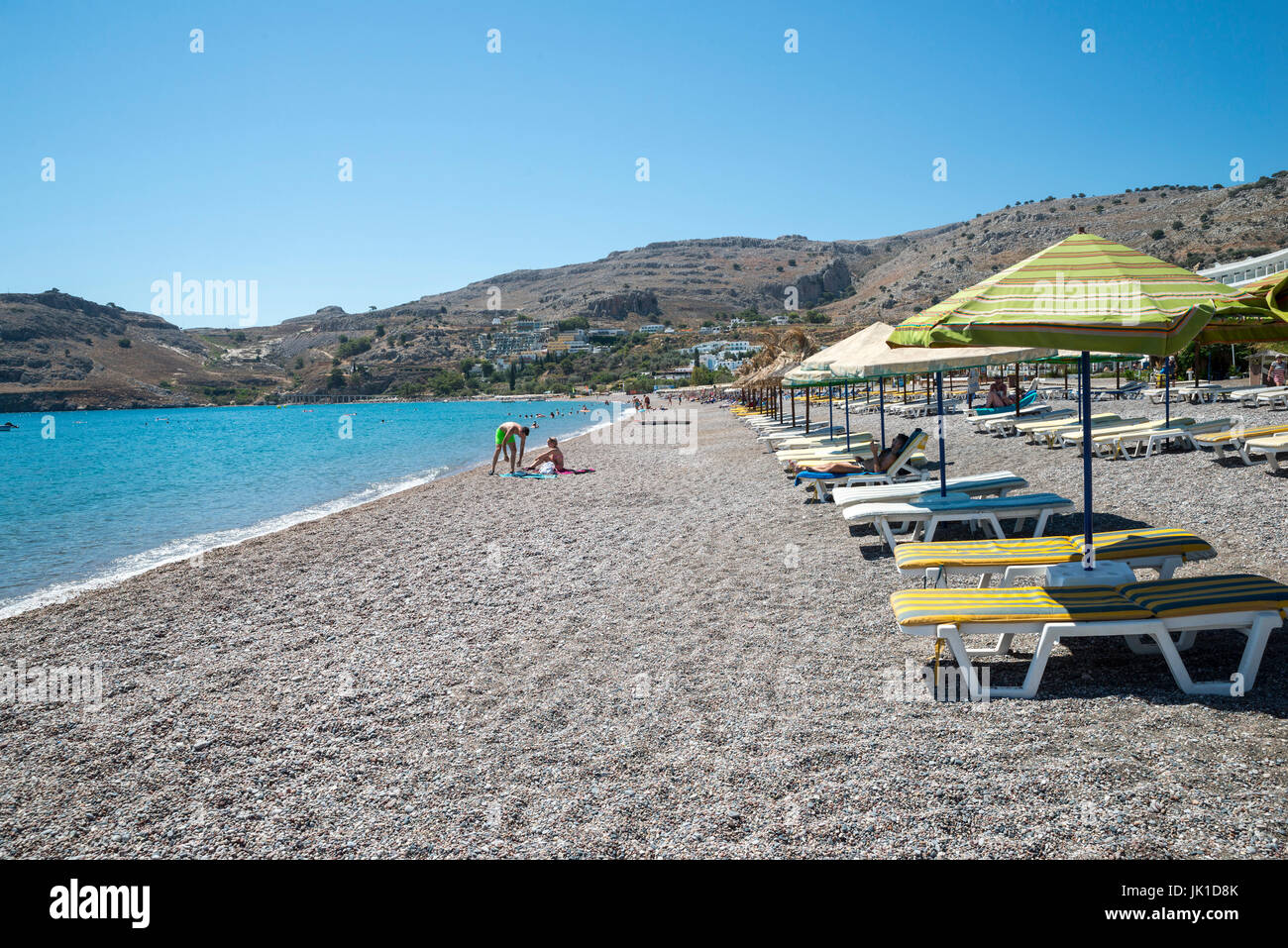 Vlicha beach, Rhodes, South Aegean, Greece, Europe Stock Photo - Alamy