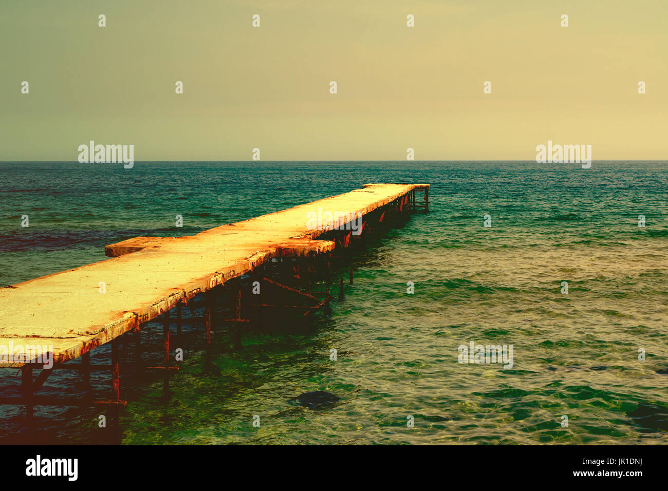 BROKEN SEA BRIDGEI Stock Photo - Alamy