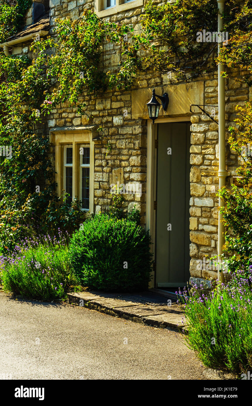 old English town and beautiful historic buildings, old street ...