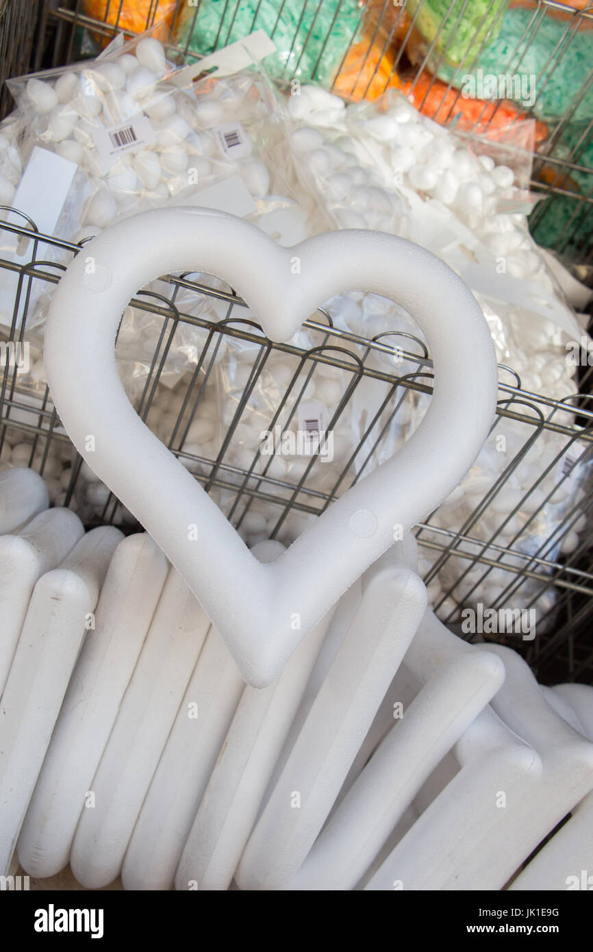 Colorful decorative objects in the shape of a heart Stock Photo - Alamy