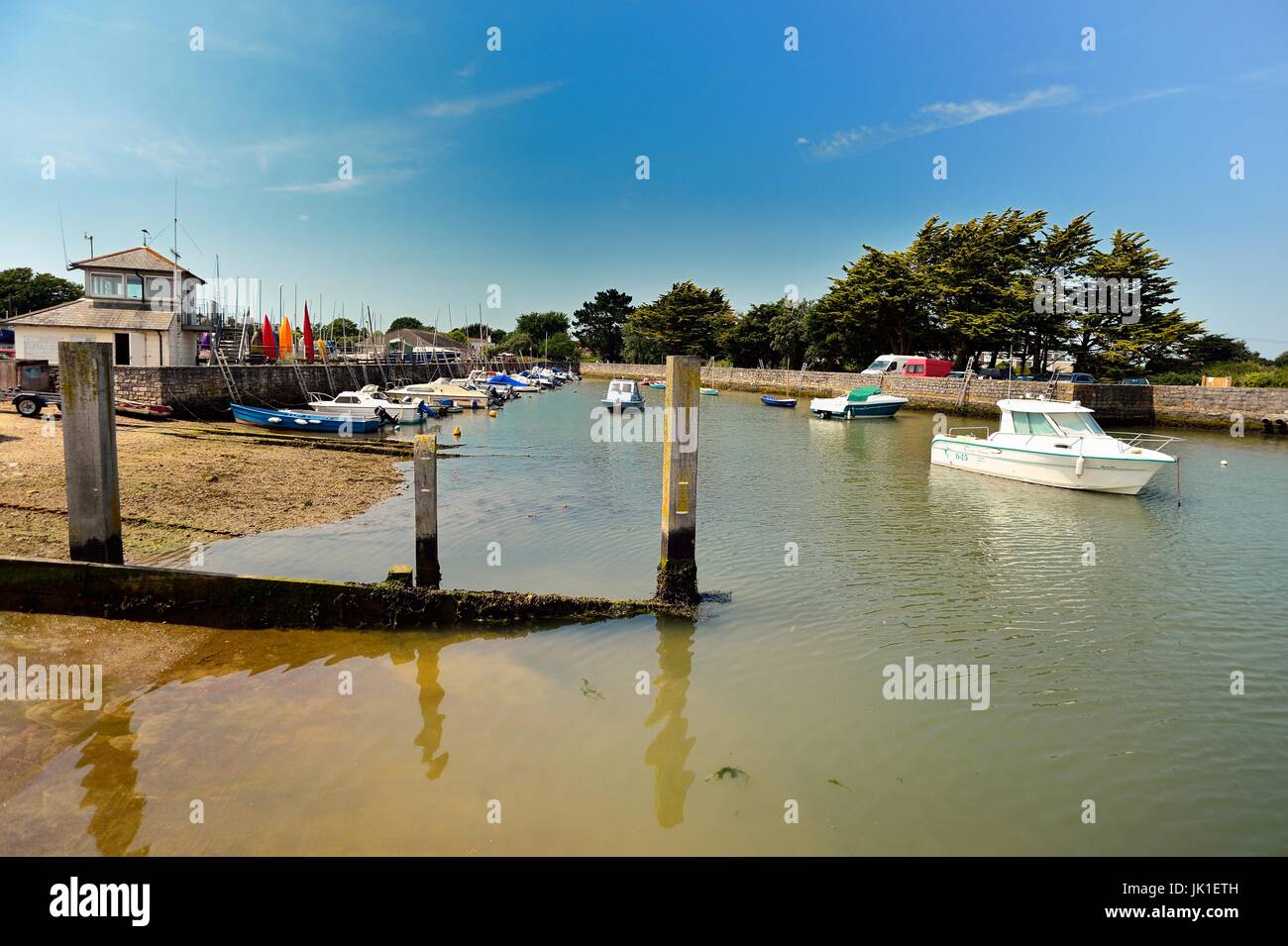 Boats in Keyhaven harbor hampshire Stock Photo - Alamy