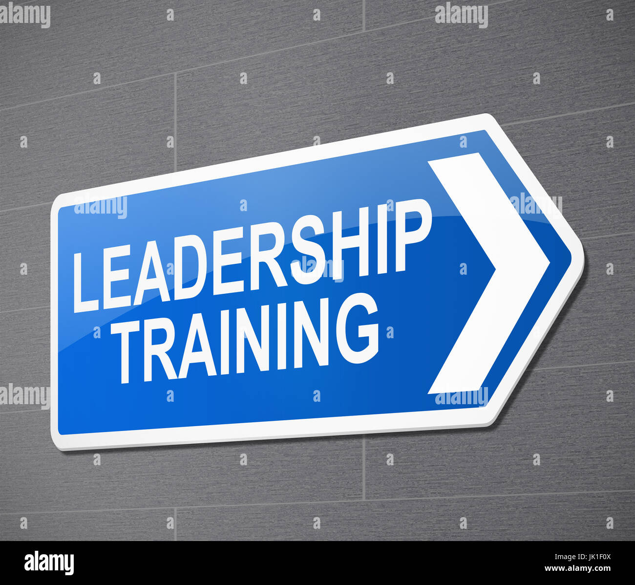 3d Illustration depicting a sign with a leadership training concept ...