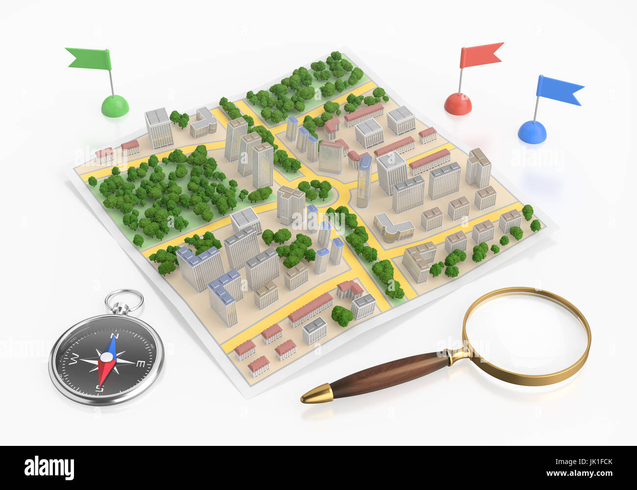 City map concept Cut Out Stock Images & Pictures - Alamy